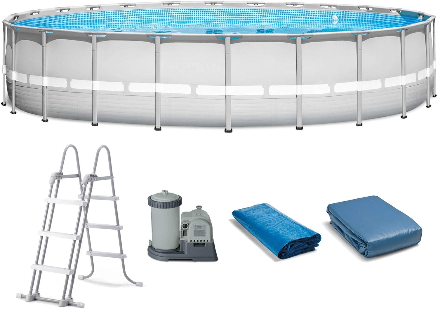 Amazon.com : Intex 22' x 52" Ultra Frame Above Ground Pool Set 2500 GPH ...