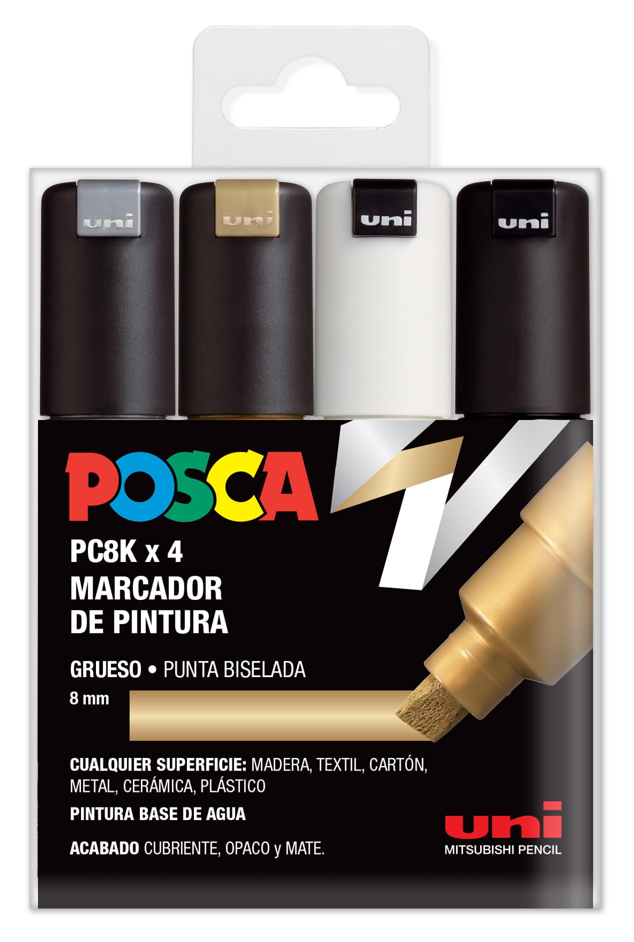 UNI Posca Set PC 8K GSWB Pack of 4 Markers – BigaMart