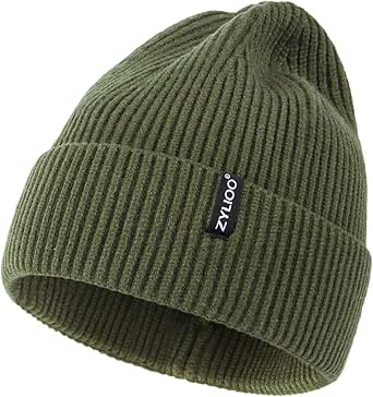 XXL/XL/L/M/S Beanie Hats,Plus Size Cuffed Knitted Hats,Large Ribbed ...