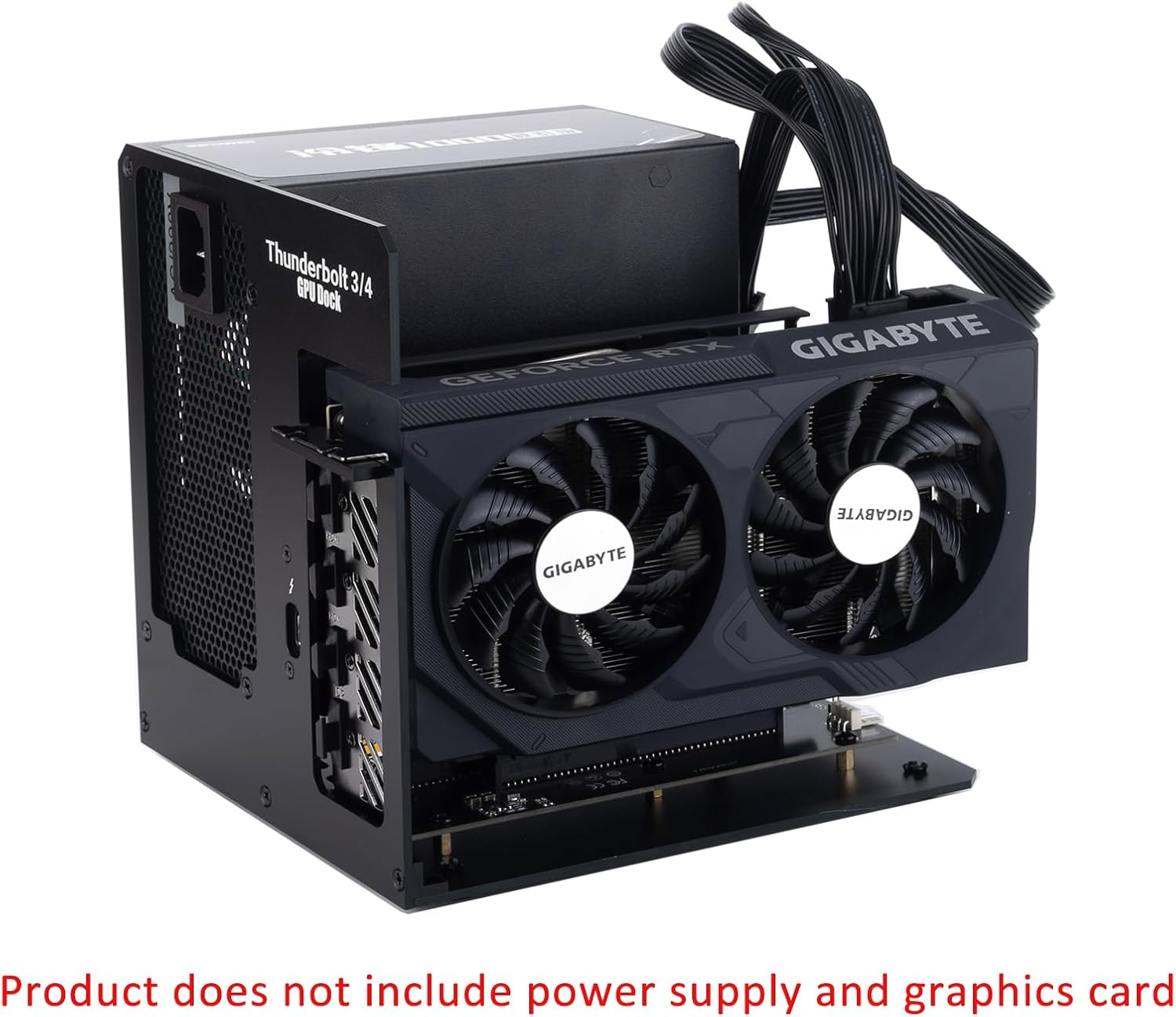 Aluminum External GPU Enclosure Compatible with Thunderbolt 3/4, USB4 ...