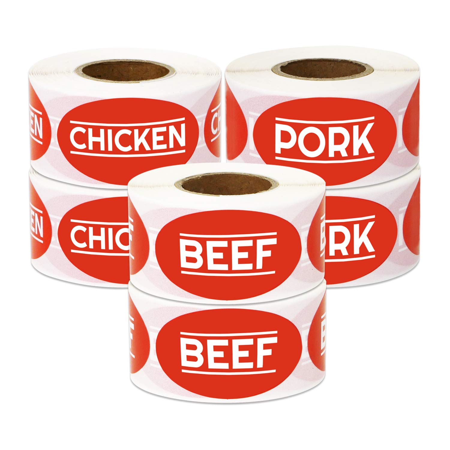 Amazon.com : 1800 Labels - Beef Chicken Pork Meat Sticker Bundle for ...