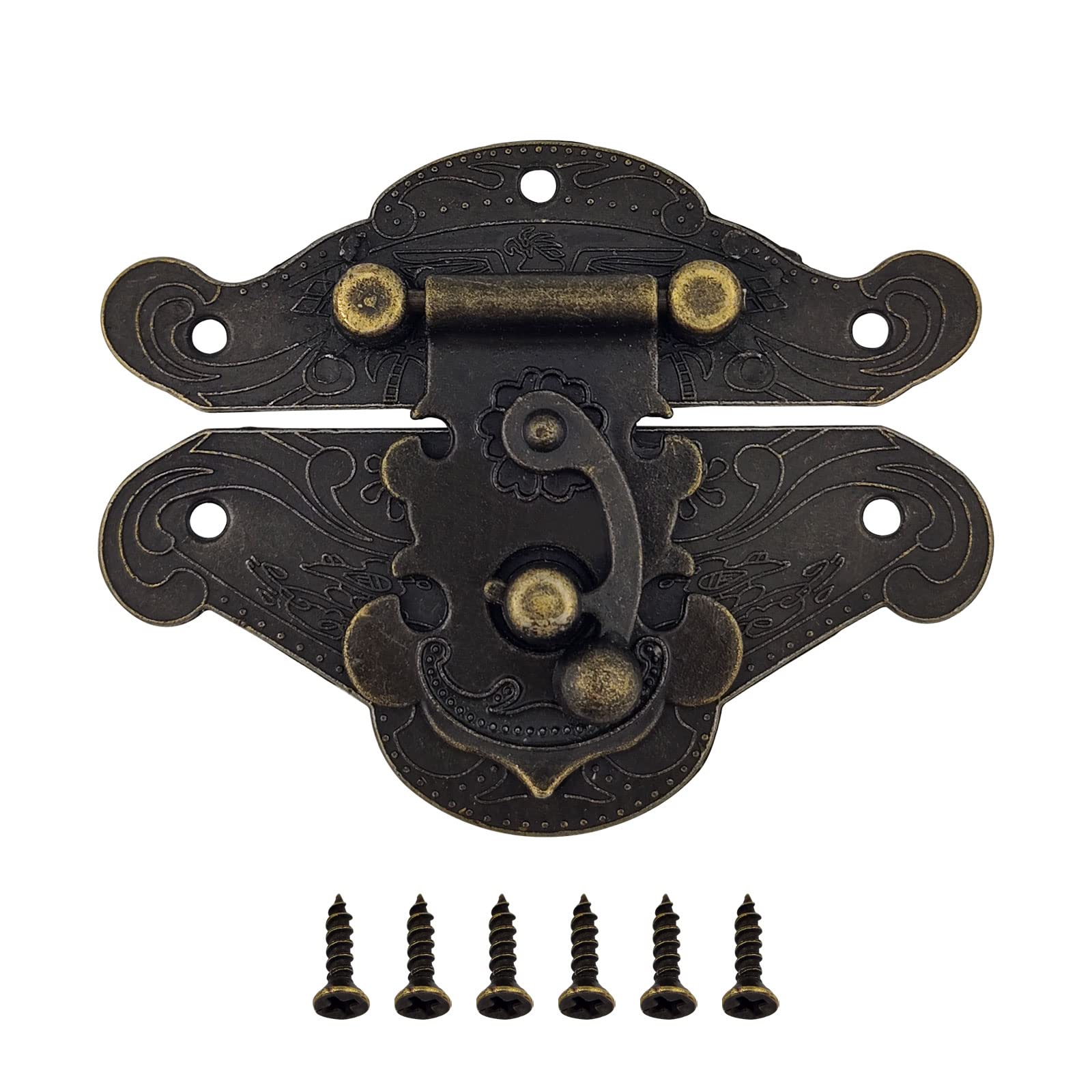 Padlock Latch Hasp Buckle Latch, Embossing Decorative Brass Hasp Clasp ...