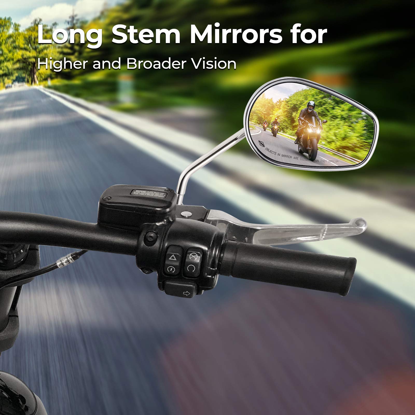 s For Handlebars LDJXDADI Motorcycle Rear View Mirrors For Harley ...