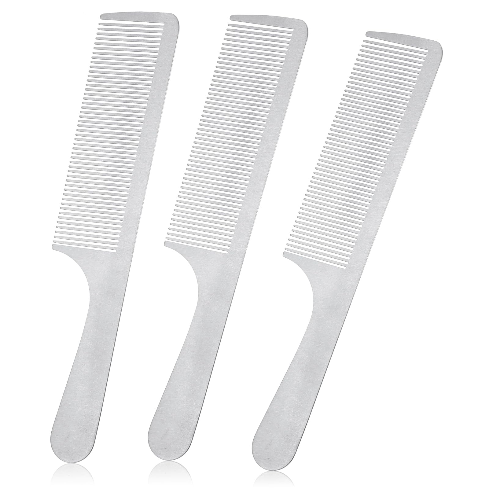 Amazon.com : 3 Pieces Metal Hair Comb Silver Stainless Steel Comb Set ...