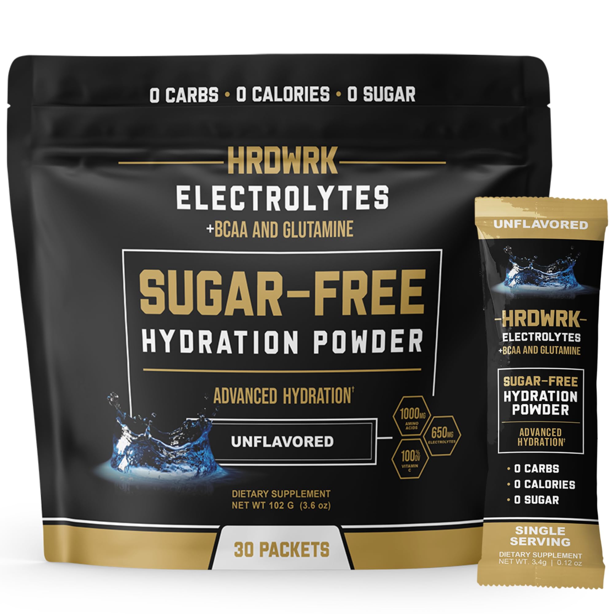 Amazon.com: HRDWRK Electrolytes Powder Packets with Magnesium ...