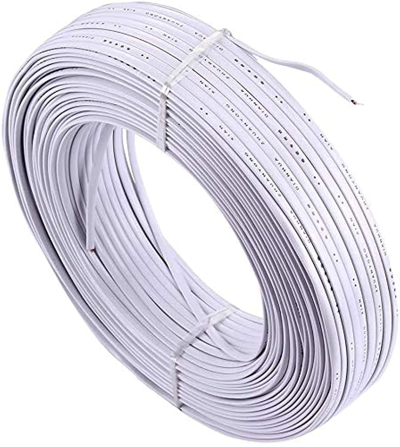 DKURVE Telephone Cable 4 core roll rj11 flat telephone cable WHITE 70m ...