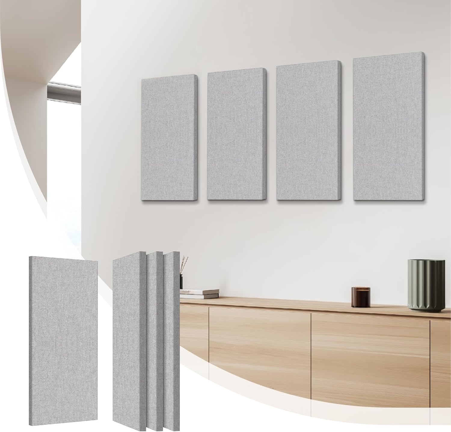 Amazon.com: Olanglab Fabric Acoustic Panels Sound Absorbing 4 Pack ...