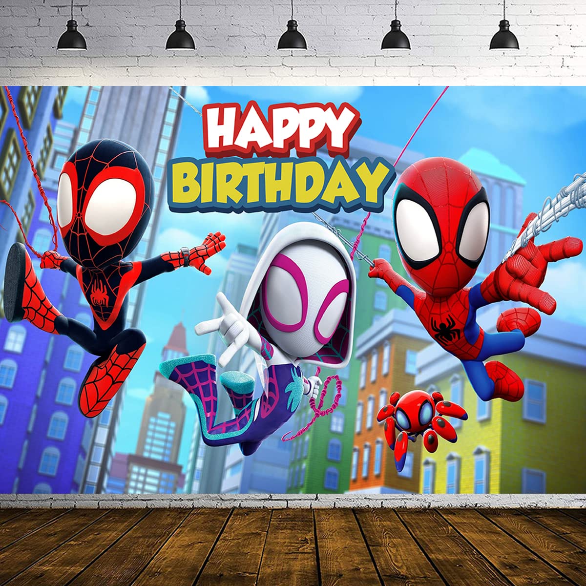 Buy Spidey and His Amazing Friends Backdrop, Cartoon Superhero ...