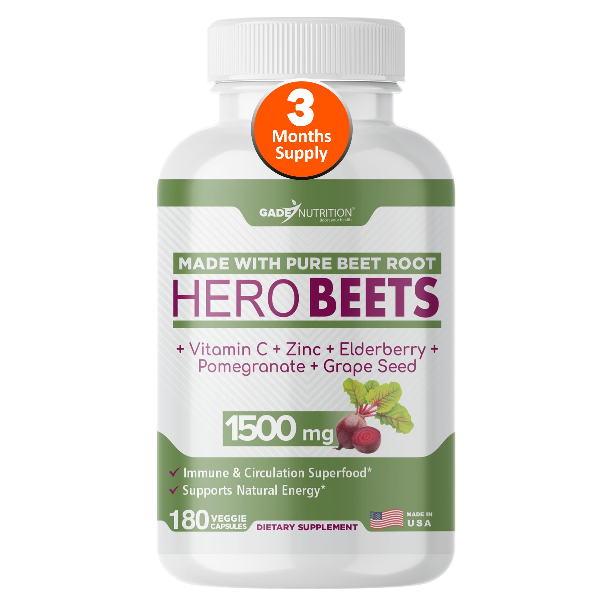 Amazon.com: Beet Root Capsules 1500mg - Organic Beet Root Powder ...