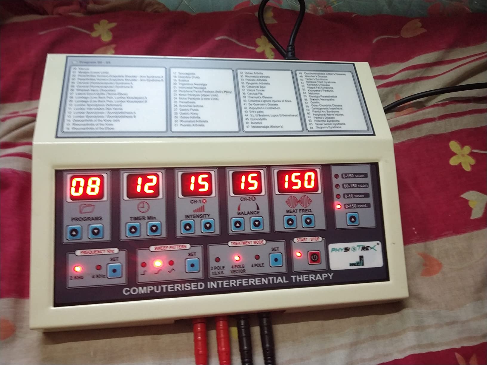 PHYSIOTREX IFT Machine for Physiotherapy 65 Program (Interferential ...