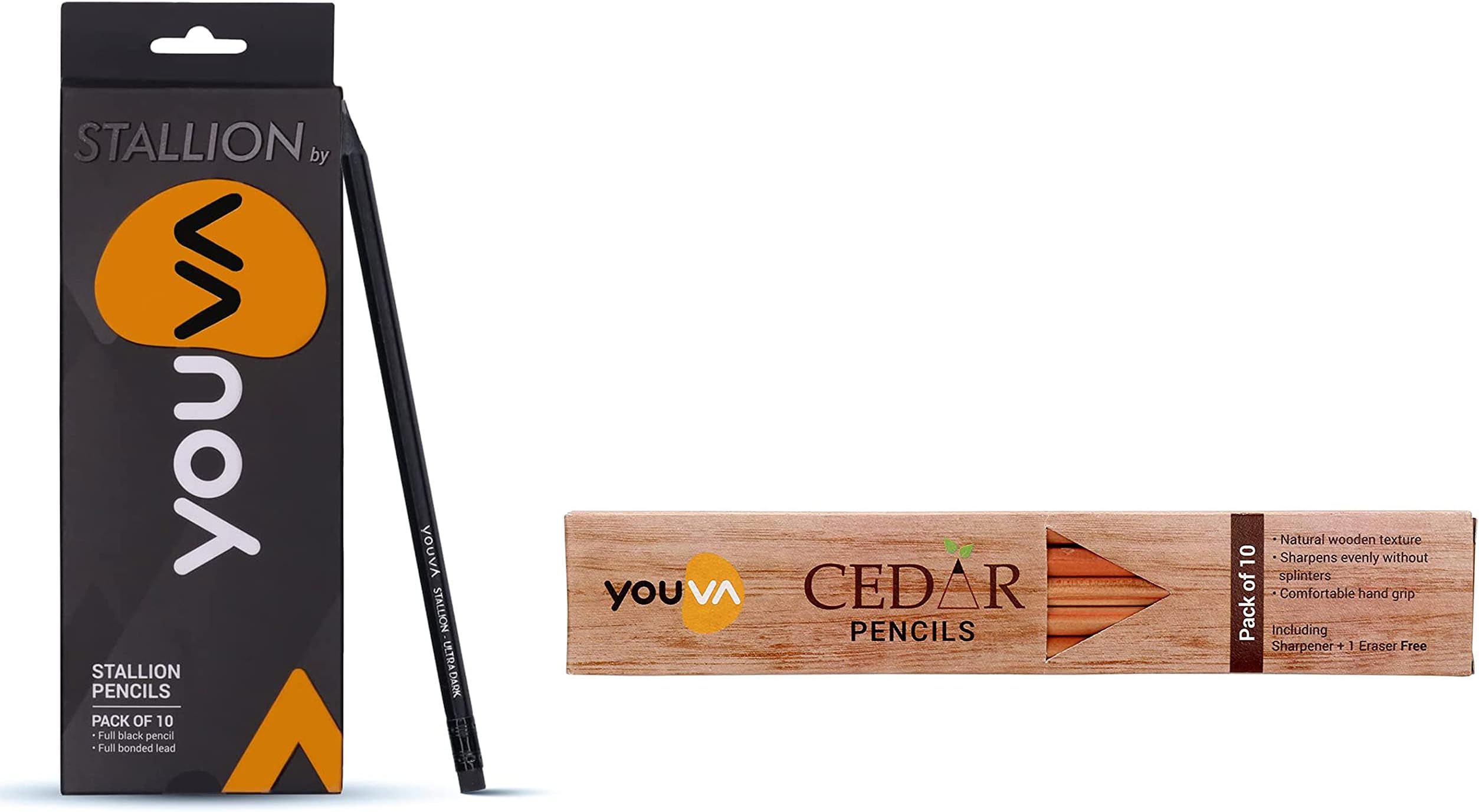 Navneet Youva - Stallion Pencil Cedar Pencils | Pack of 10 | With ...