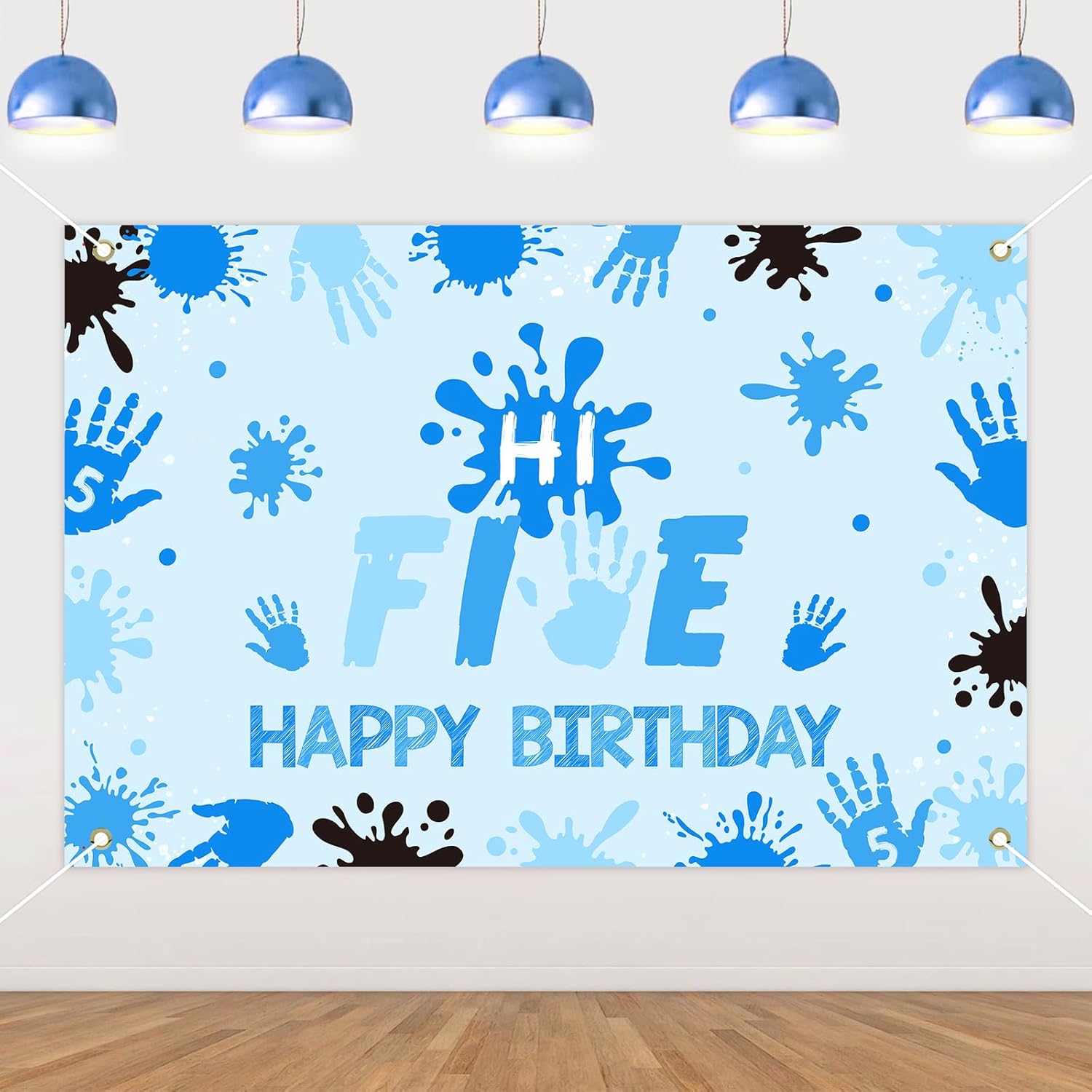 Amazon.com : Funmemoir Hi Five Birthday Party Decorations Boy - Hi Five Happy Birthday Backdrop ...