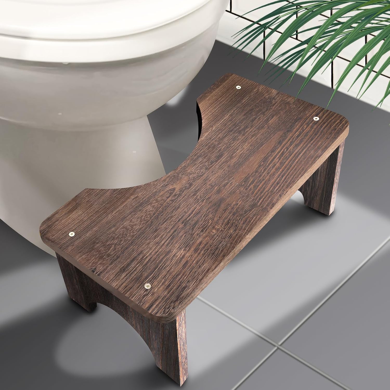 Amazon.com: AZEN Wood Toilet Stool Squat Adult, Poop Stool for Bathroom ...