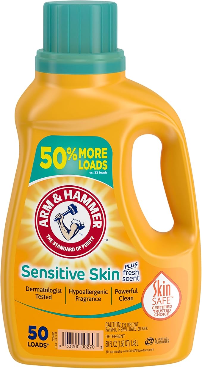 Amazon.com: Arm & Hammer, Liquid Detergent Sensitive Skin Plus Fresh ...