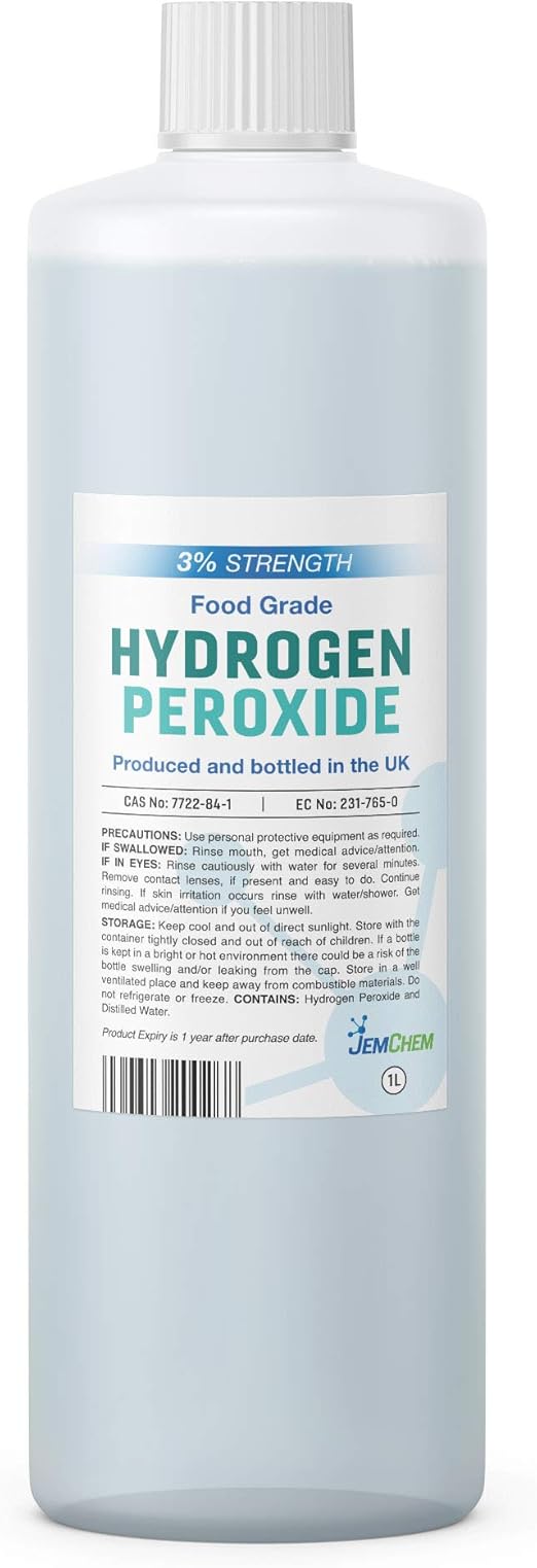 3% Hydrogen Peroxide 1L Food Grade Premium Quality - Purest Grade - 10 ...