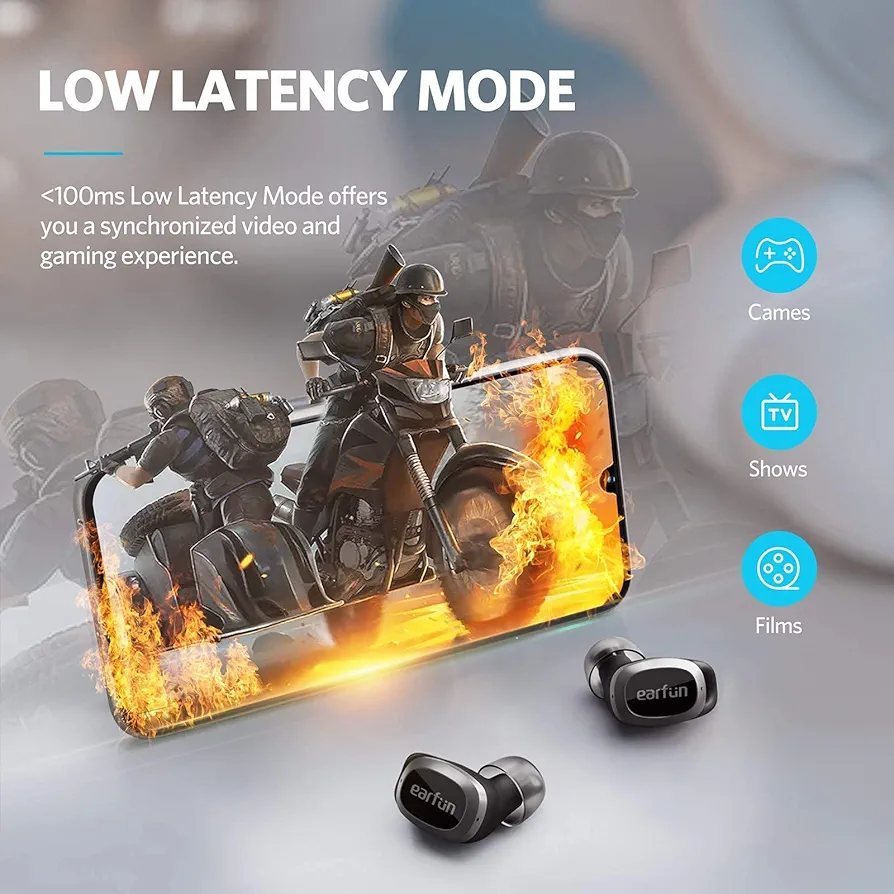 EarFun Wireless Earbuds Active Noise Cancelling Free Pro Bluetooth 5.2 ...