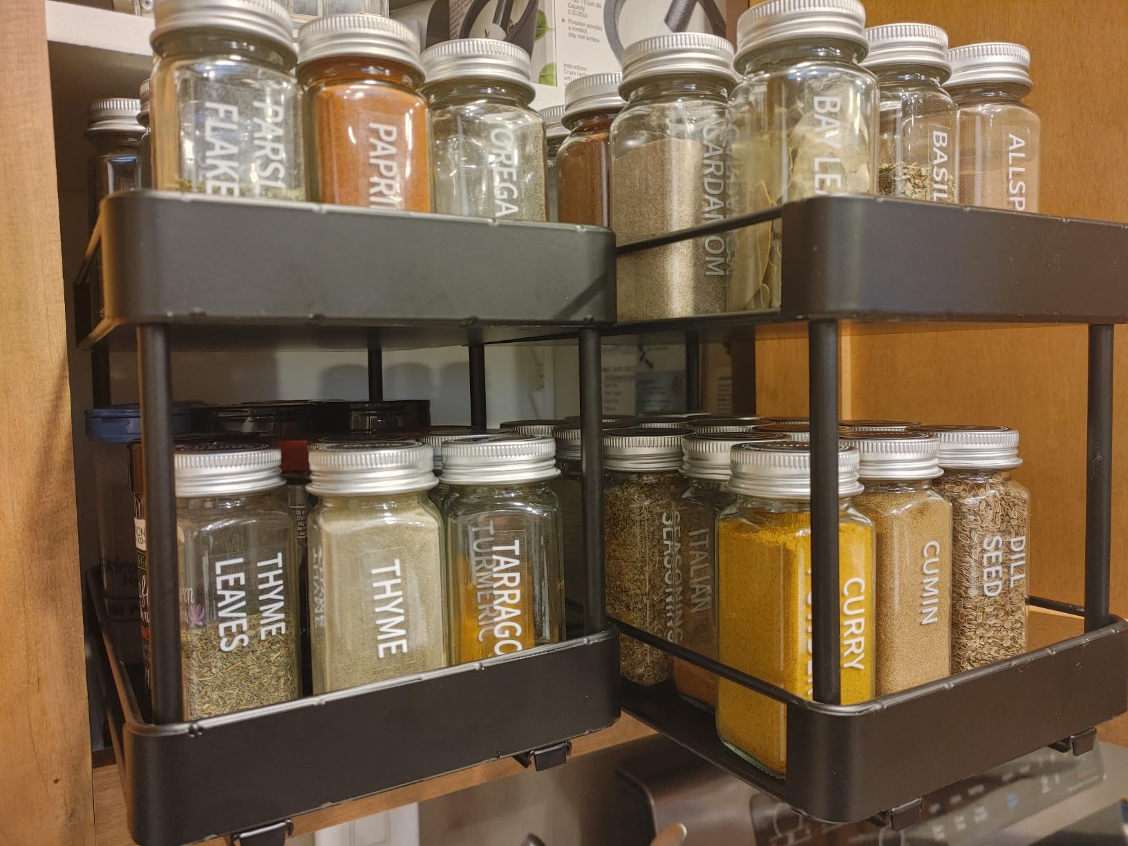 Amazon.com: Orimade Pull Out Spice Rack Organizer for Cabinet, Double ...