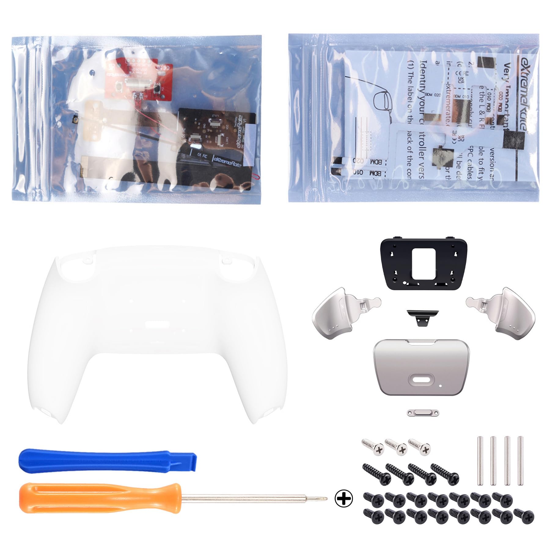 Buy eXtremeRate White Real Metal Buttons (RMB) Version Rise 2.0 Remap ...