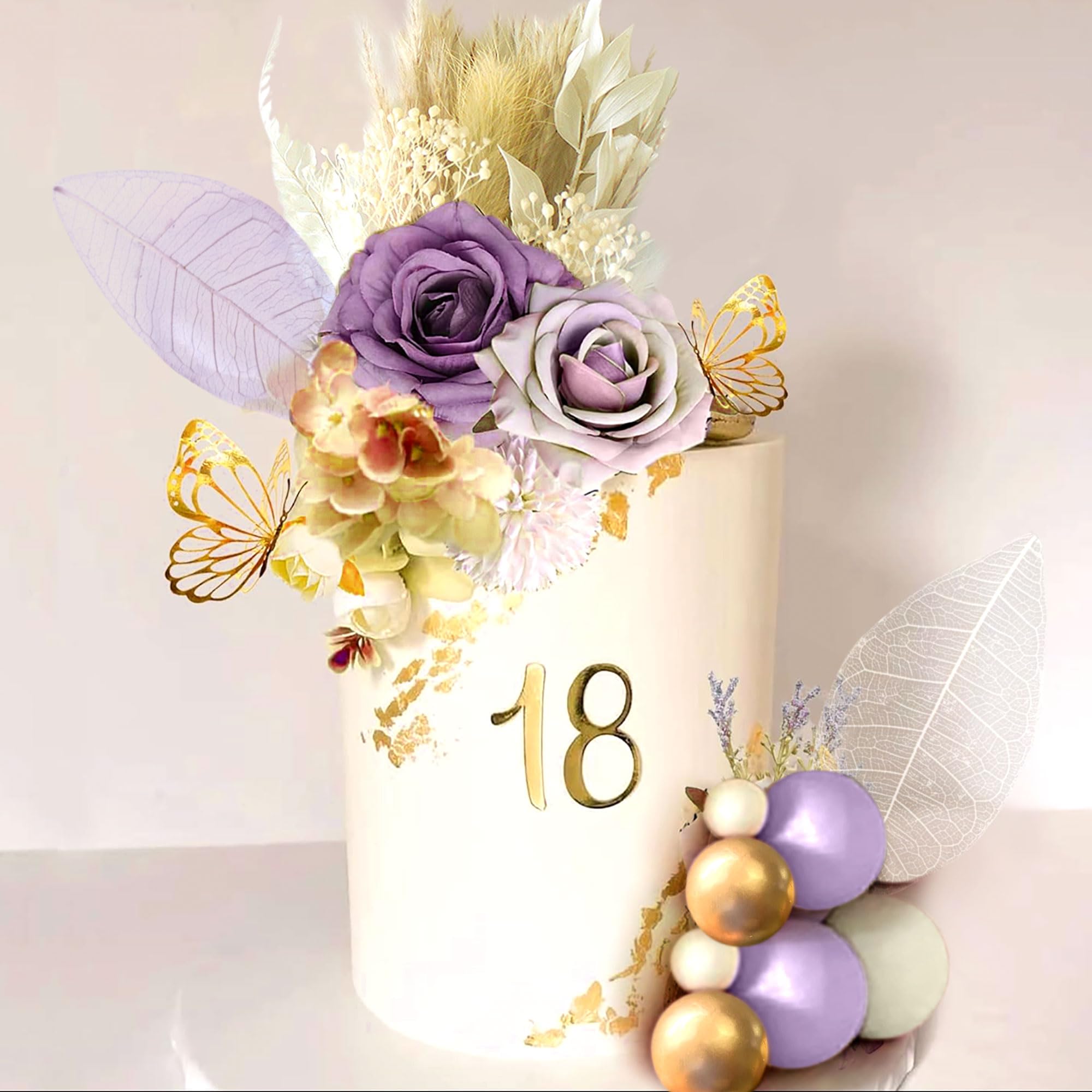 Snapklik.com : Purple Cake Topper Boho Cake Decorations Cake Flowers ...