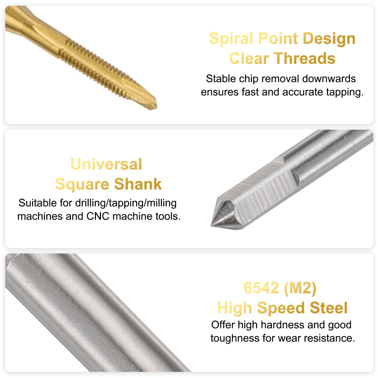 5/16 Tap Blind Hole Tapping Tools HSS High Speed Steel M8 M12 Spiral ...