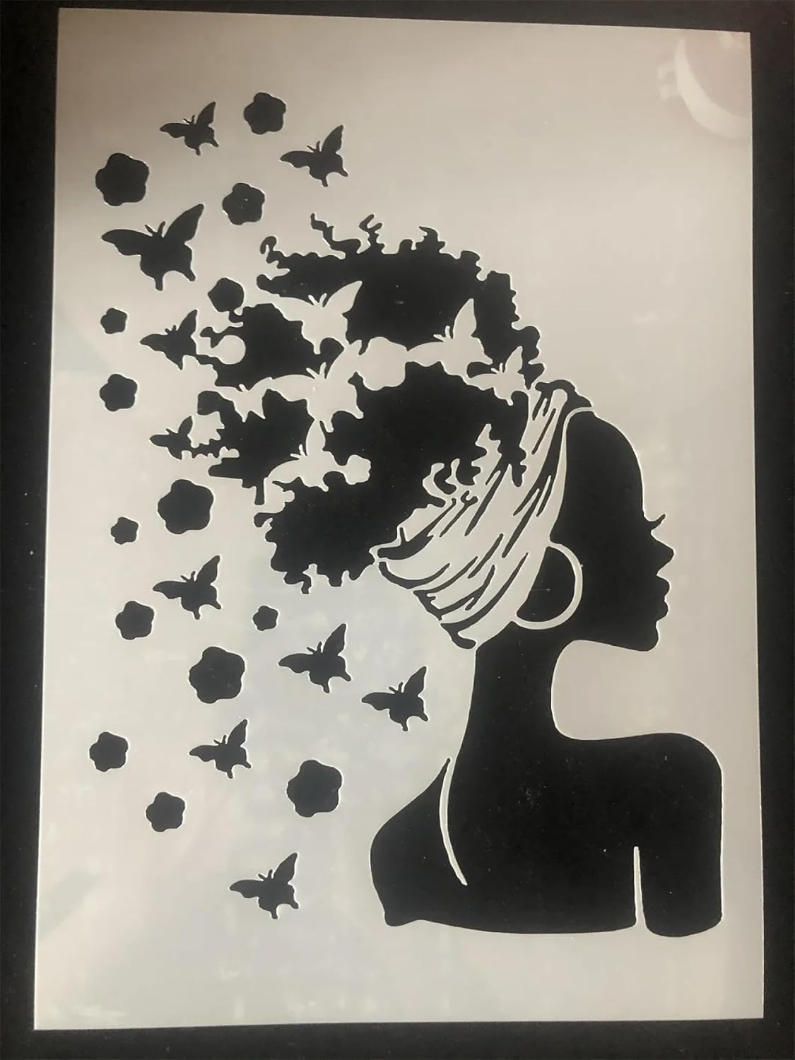 Amazon.com : Stencils for Painting,A4 29cm Fashion Hair Girl ...