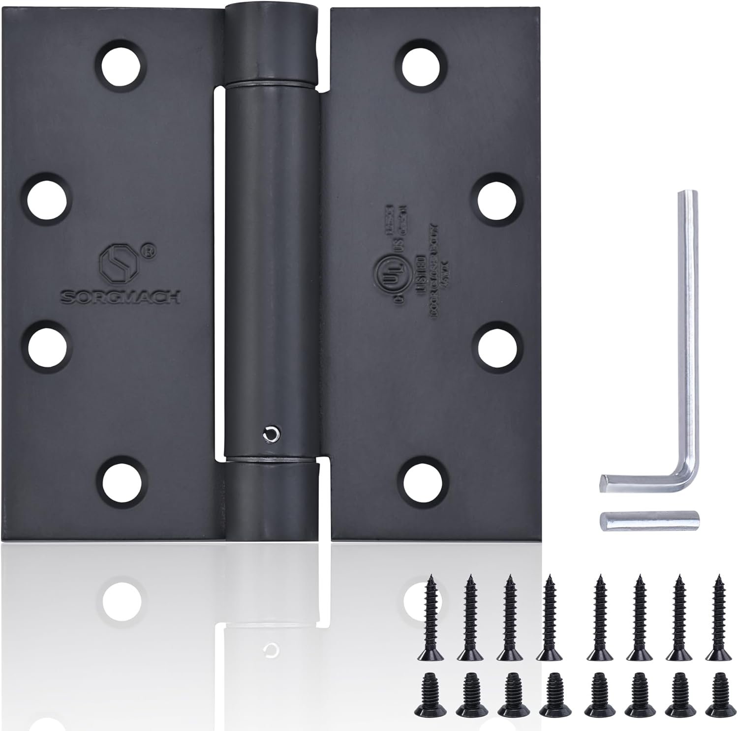 Self Closing Door Hinge 4-1/2 inch Matte Black Auto Close Hinge ...