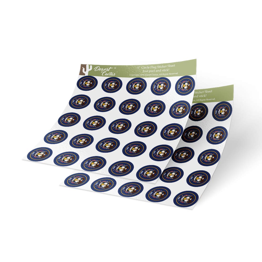 Amazon.com: Desert Cactus Utah State Flag Stickers Vinyl UT Decal 1 ...