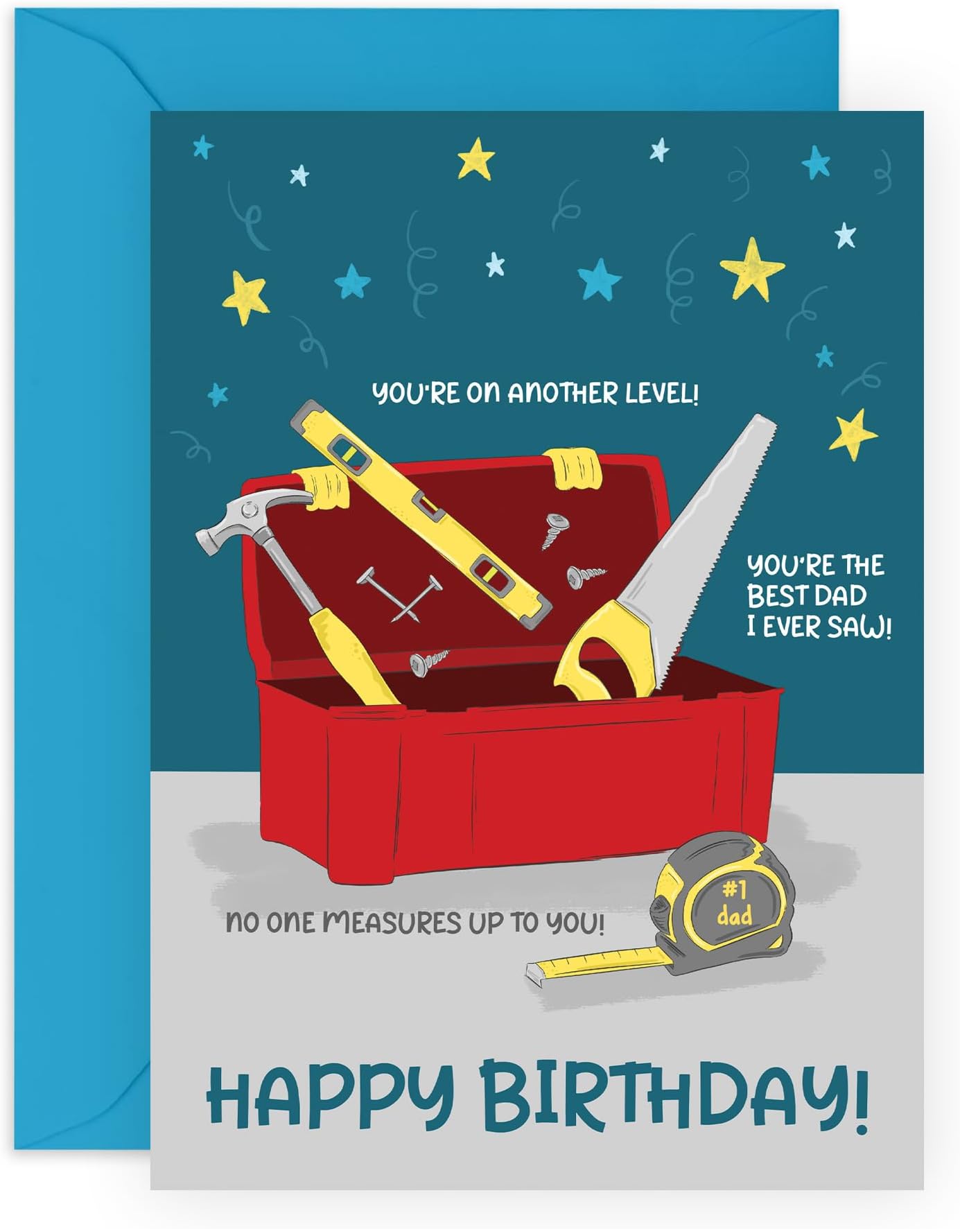 Amazon.com : CENTRAL 23 Funny Dad Birthday Cards - Dad Jokes - Toolbox ...