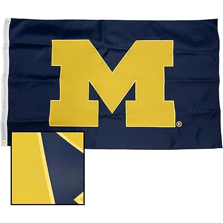 Amazon.com : University of Michigan Flags Banners Wolverines UM U of M ...