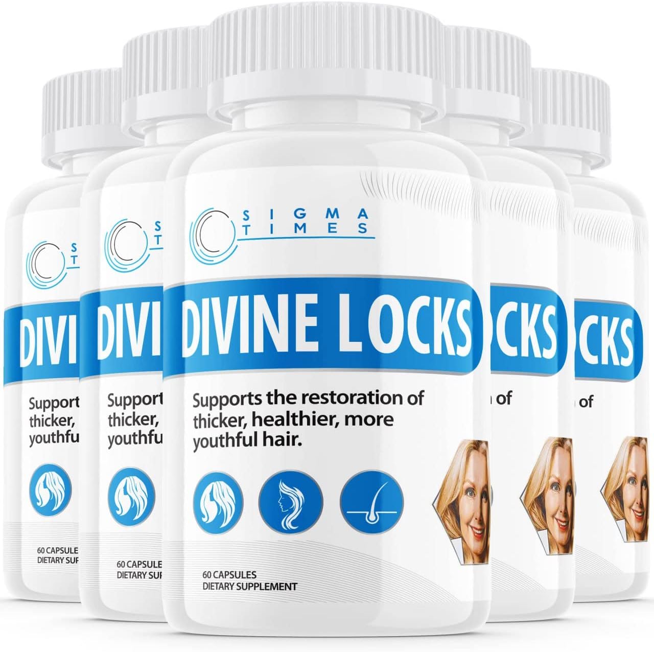 Amazon.com: sigma times (5 Pack) Divine Locks Hair Support Capsules ...