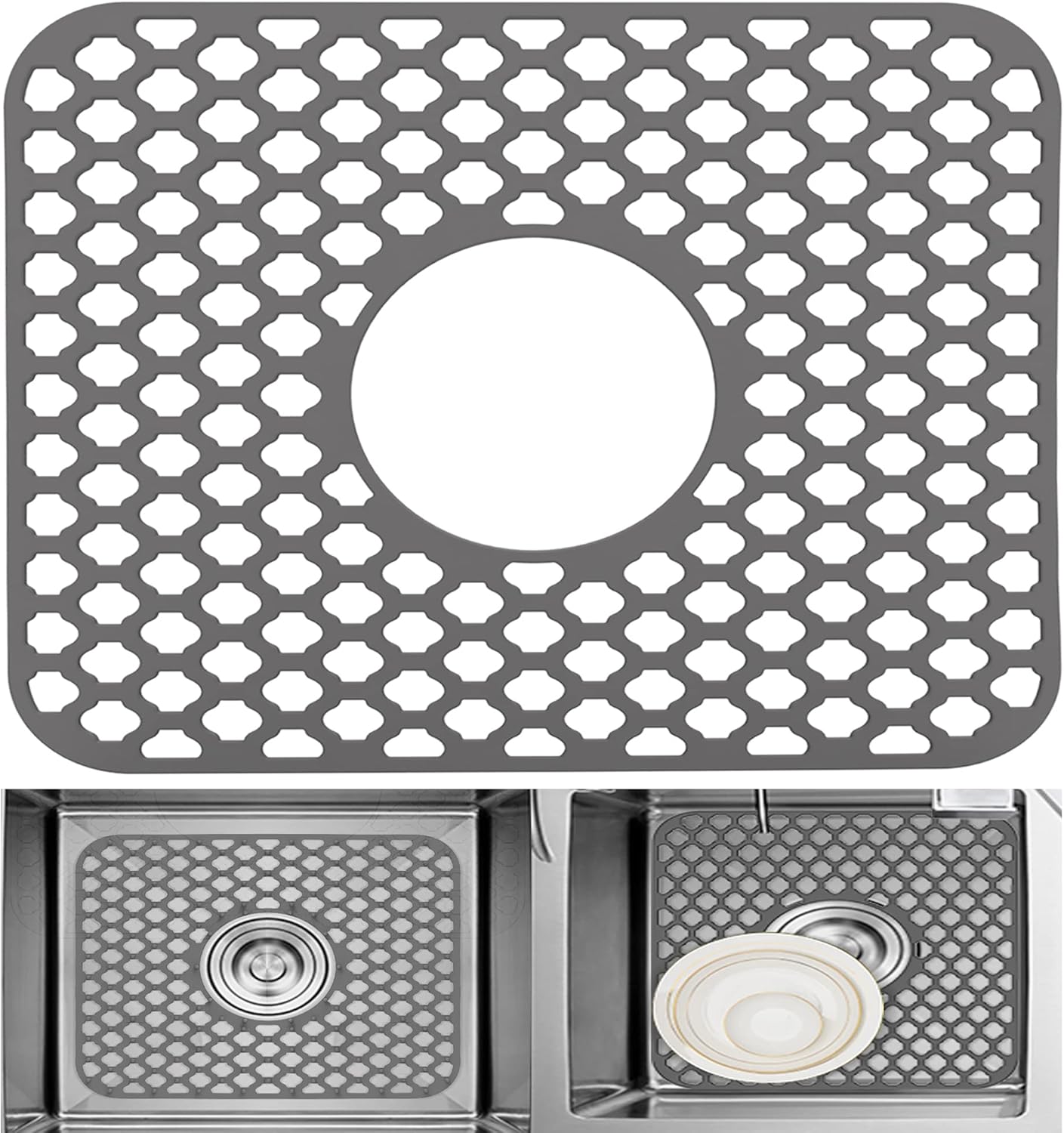 Amazon.com: Non-slip Grey Silicone Heat Resistant Sink Protector ...