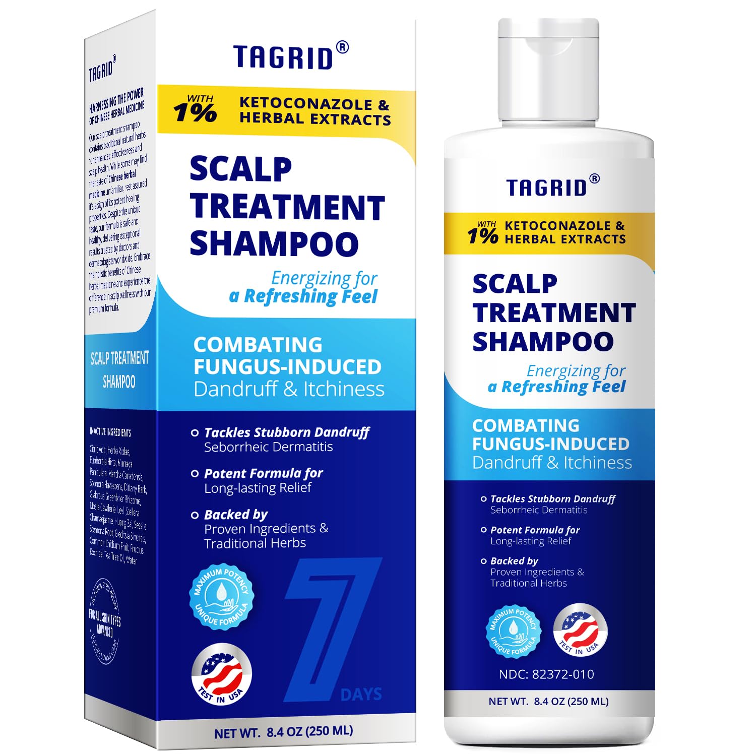 Buy TAGRID Scalp Antifungal Shampoo - Most Potent Shampoo, 1% ...