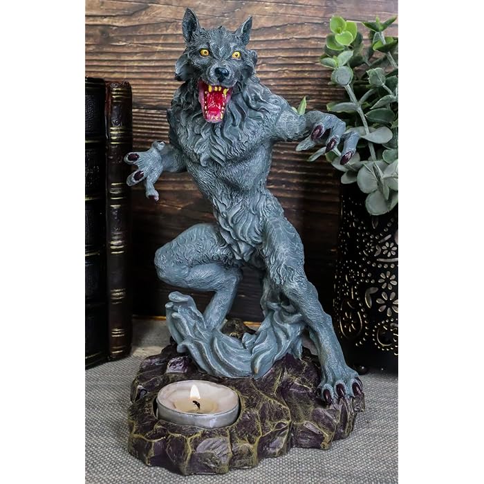 Buy Ebros Gothic Werewolf Tea Light Candle Holder Statue Lycan Beast ...