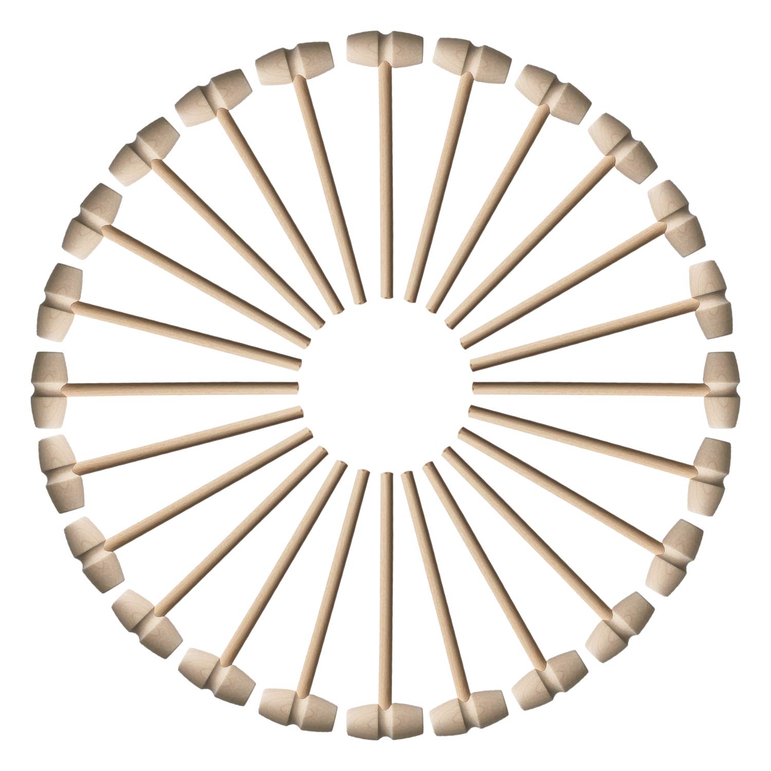 Buy Fllumbo Wood Mallet 24PCS Mini Wood Hammer Shell Cracker Cute ...