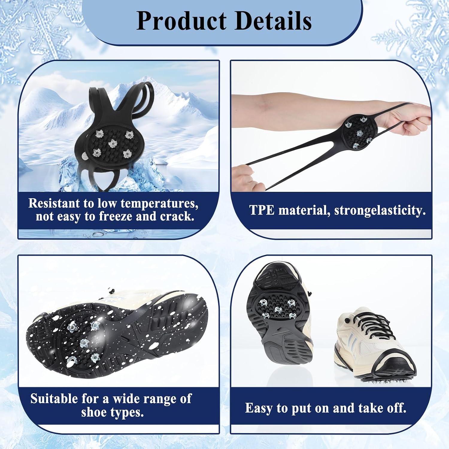 Universal Gripper Spikes for Shoes, Non Slip Ice Philippines | Ubuy