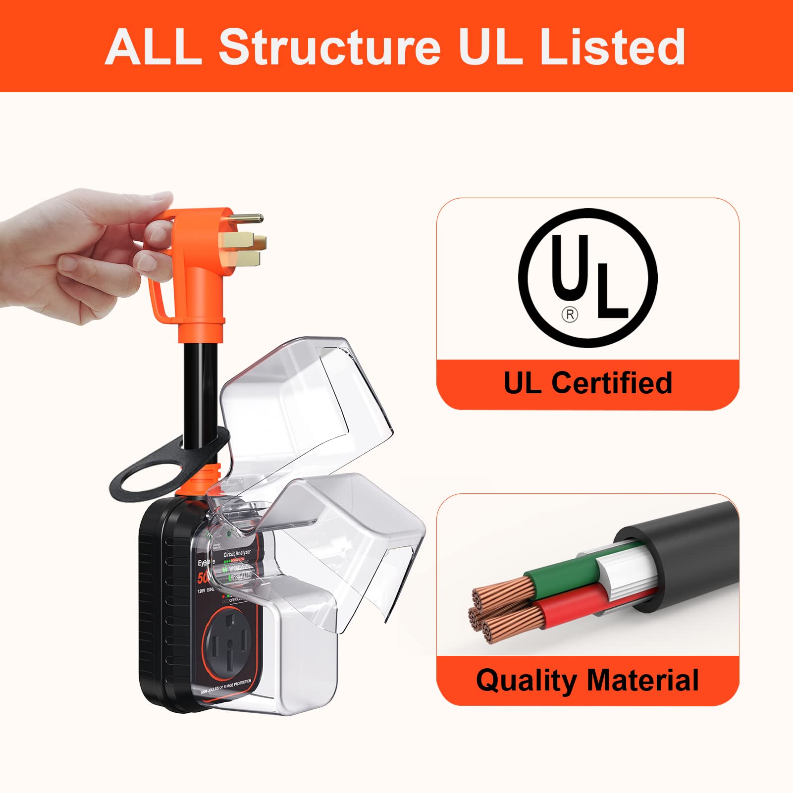 Snapklik.com : EyGde RV Surge Protector 50 Amp - UL Certified ...