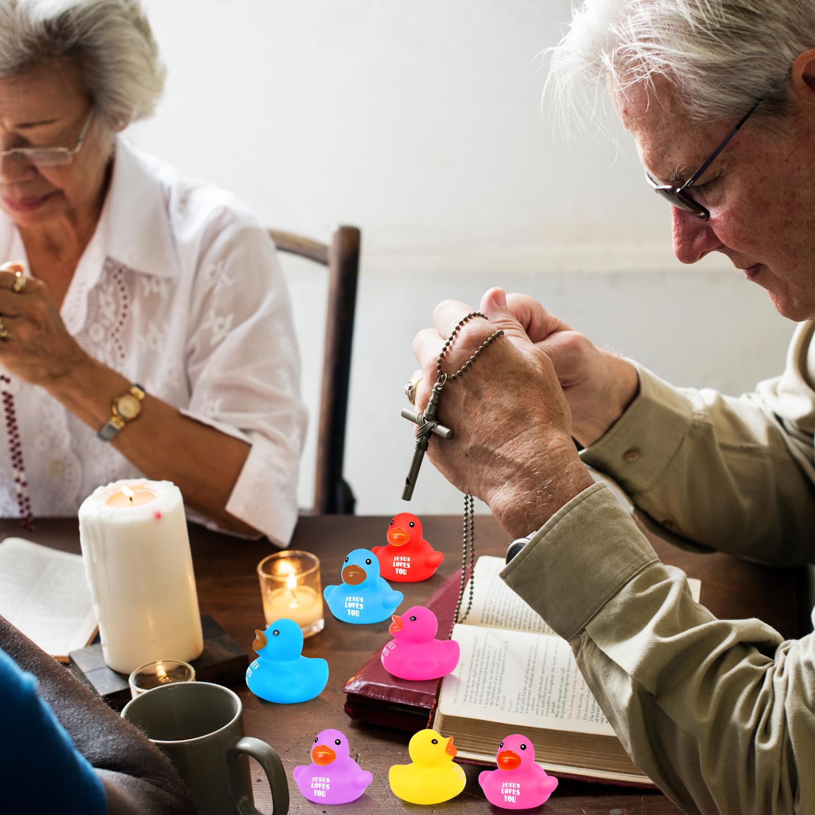 Snapklik.com : Deekin 100 Pcs Jesus Loves You Rubber Ducks Bulk ...