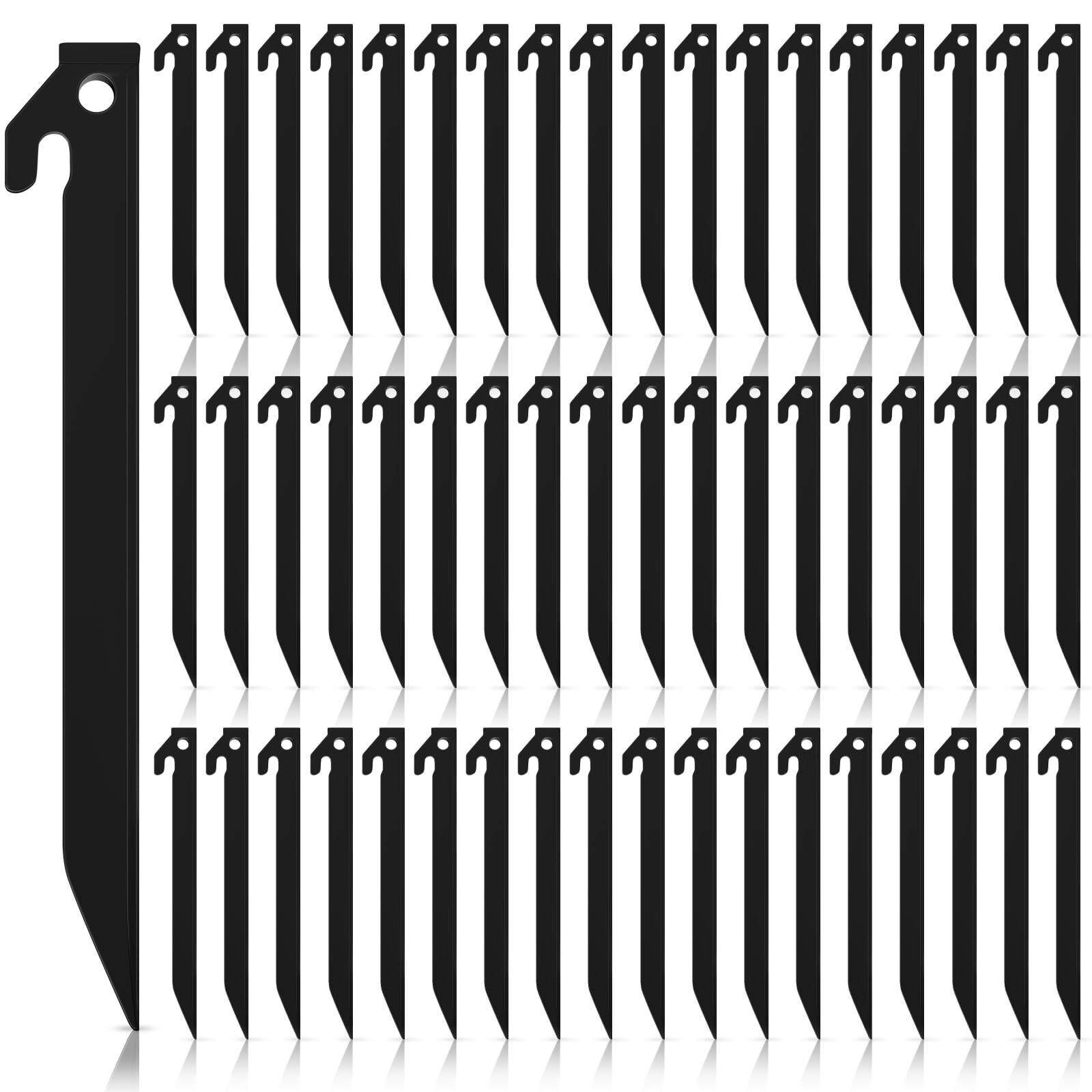 Snapklik.com : Deekin 50 Pcs Plastic Tent Stakes 9 Inch Heavy Duty Tent ...