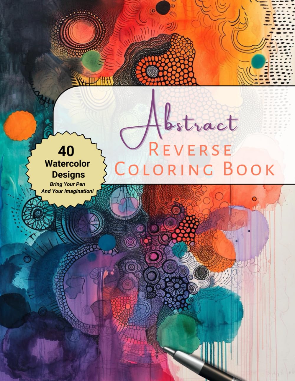 Amazon.com: Abstract Reverse Coloring Book: Adult Coloring For ...