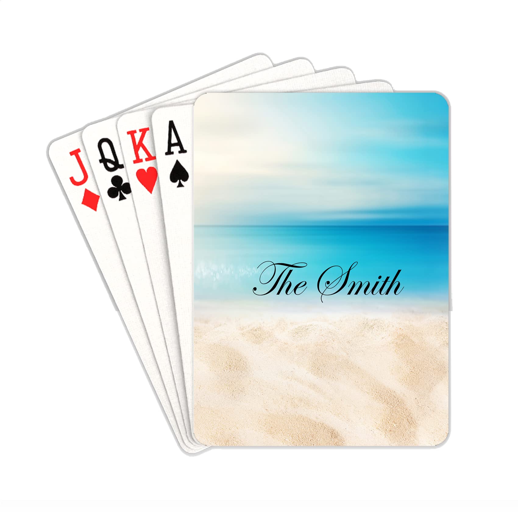 Amazon.com: Beach Playing Cards Sea Beach Custom Playing Cards ...