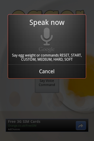 Egger voice controlled egg timer - App on the Amazon Appstore