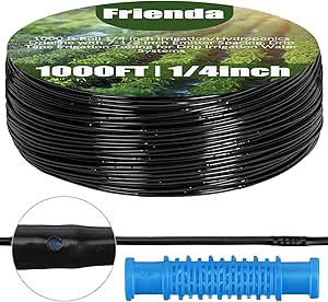 Amazon.com: Frienda 1000 ft Roll 1/4 Inch Irrigation Hydroponics Drip ...