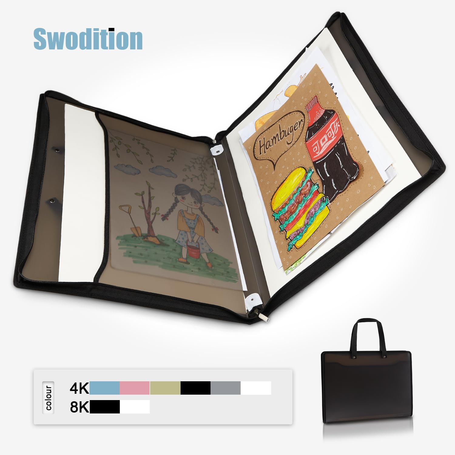 Snapklik.com : Swodition Art Portfolio Bags Storage Books (23.2 18 ...
