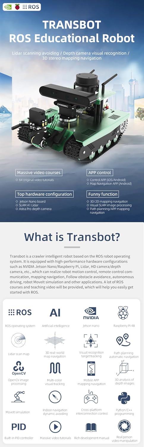 Yahboom Transbot III Autonomous Driving Depth Camera Philippines | Ubuy