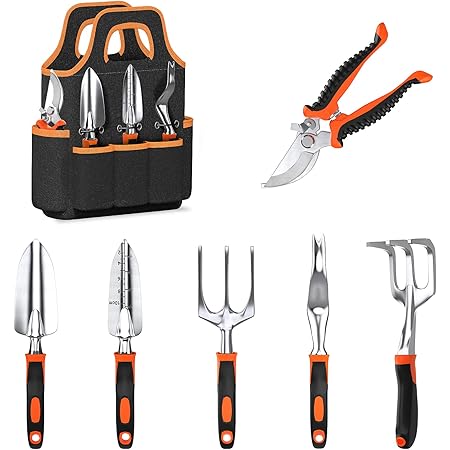 Amazon.com : Garden Tool Set - Aluminum Alloy Heavy Duty Gardening Kit - Set of Tools with ...