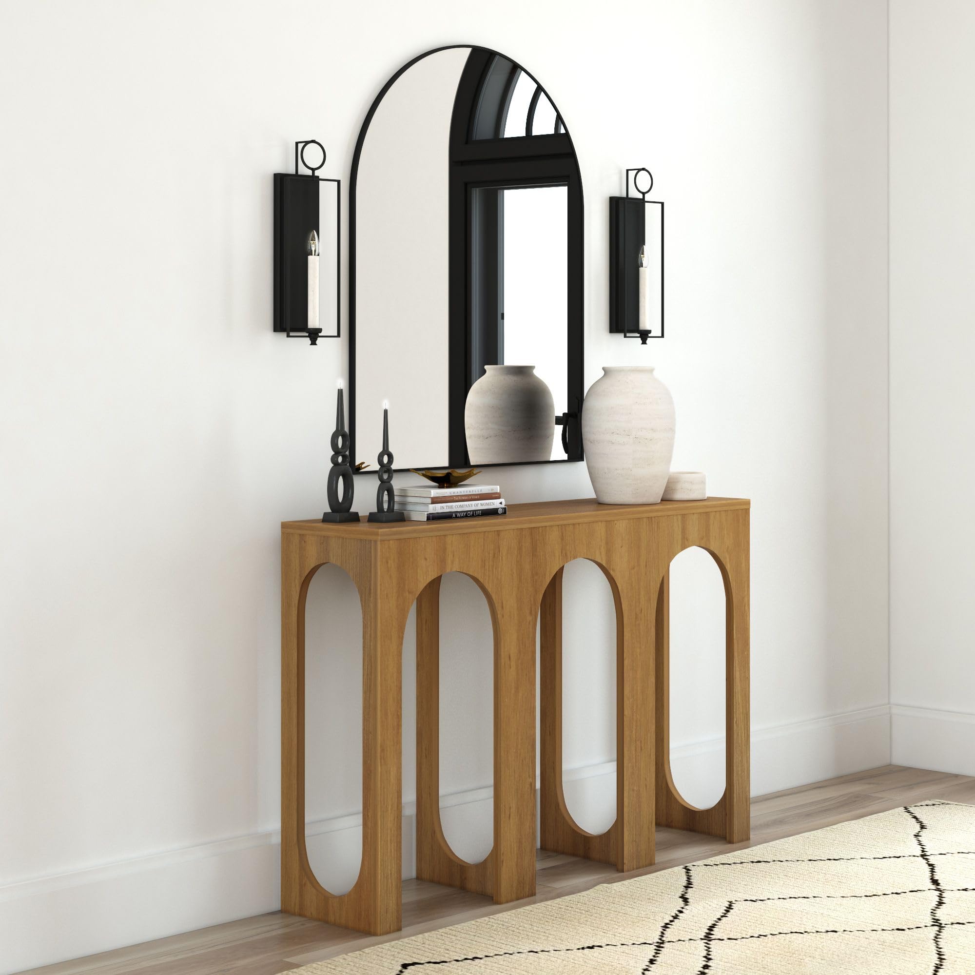 Amazon.com: Plank+Beam Aria Console Table, 47.5 Inch, Solid Wood Arched ...