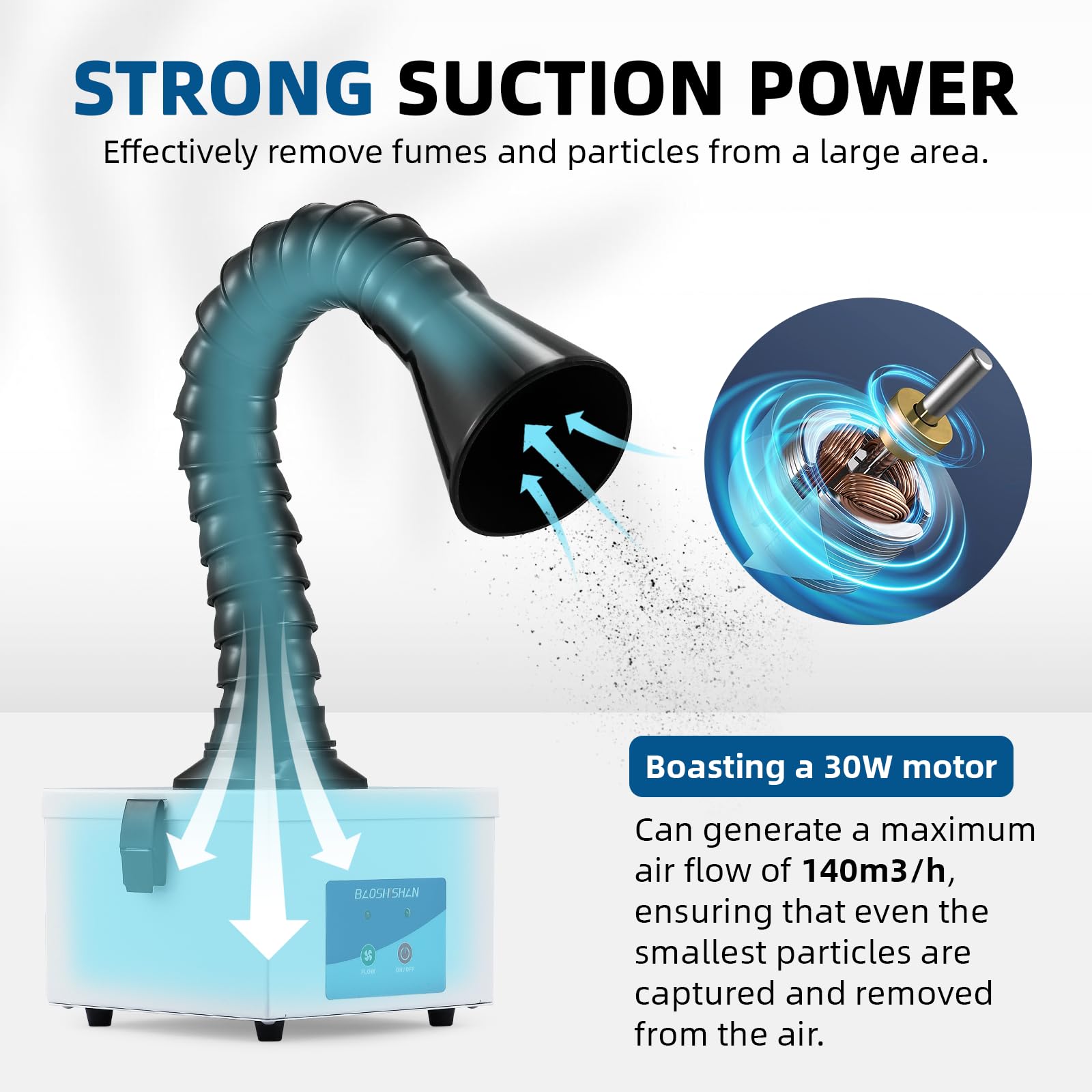 Snapklik.com : BAOSHIAHAN Solder Fume Extractor, 30W Strong Suction ...