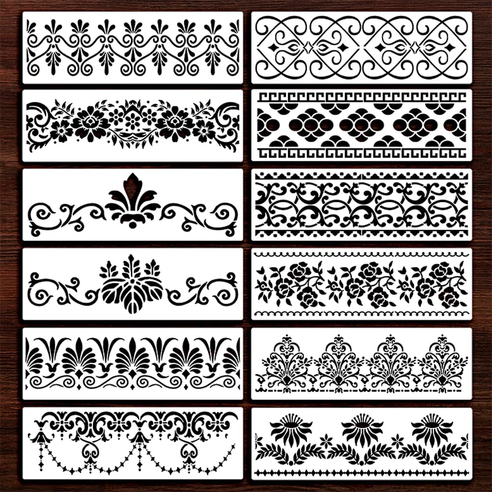 Border Stencils Free Printable Scroll Wall Stencil Border | 2320 By