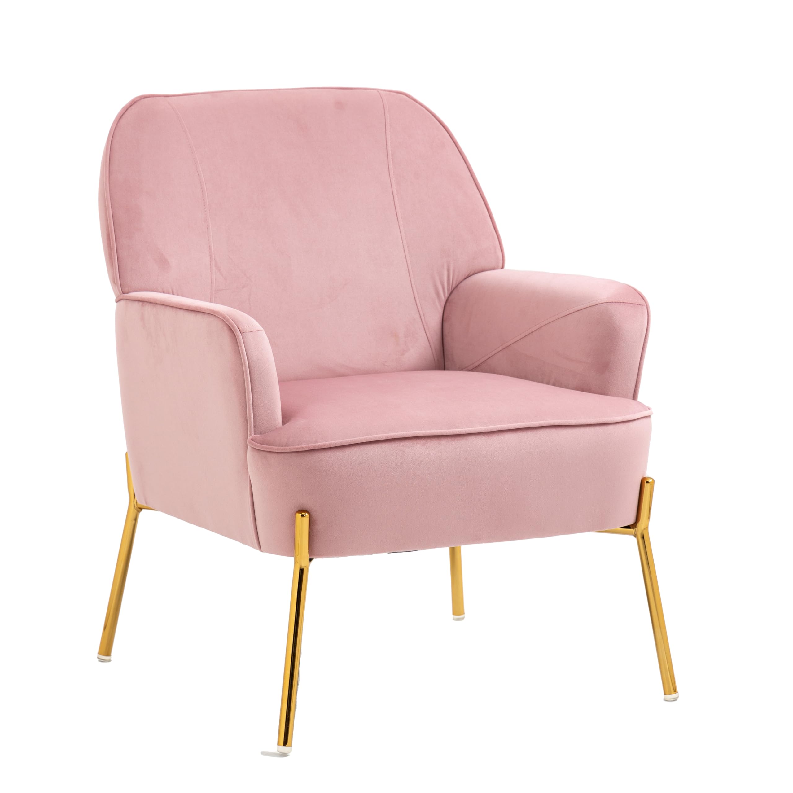Amazon.com - ZOBIDO Comfy Velvet Accent Chair with Glam Metal Legs for ...
