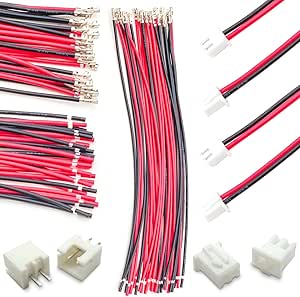 Amazon.com: Kidisoii XH 2.54mm JST Male Housing with 22AWG Pre-Crimped Wire,JST XHP-2,2/3/4/5/6 ...